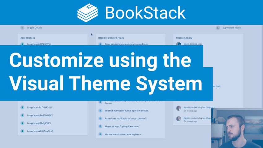 Customize BookStack using the Visual Theme System - Foss.video