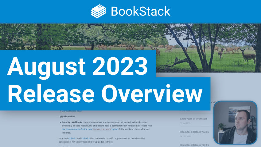 BookStack August 2023 Release Overview | v23.08 - Foss.video