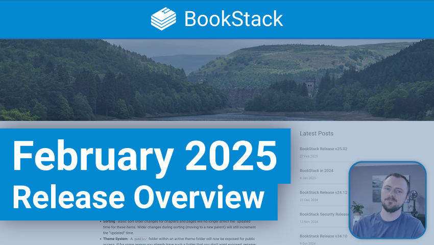BookStack February 2025 Release Overview | v25.02 - Foss.video